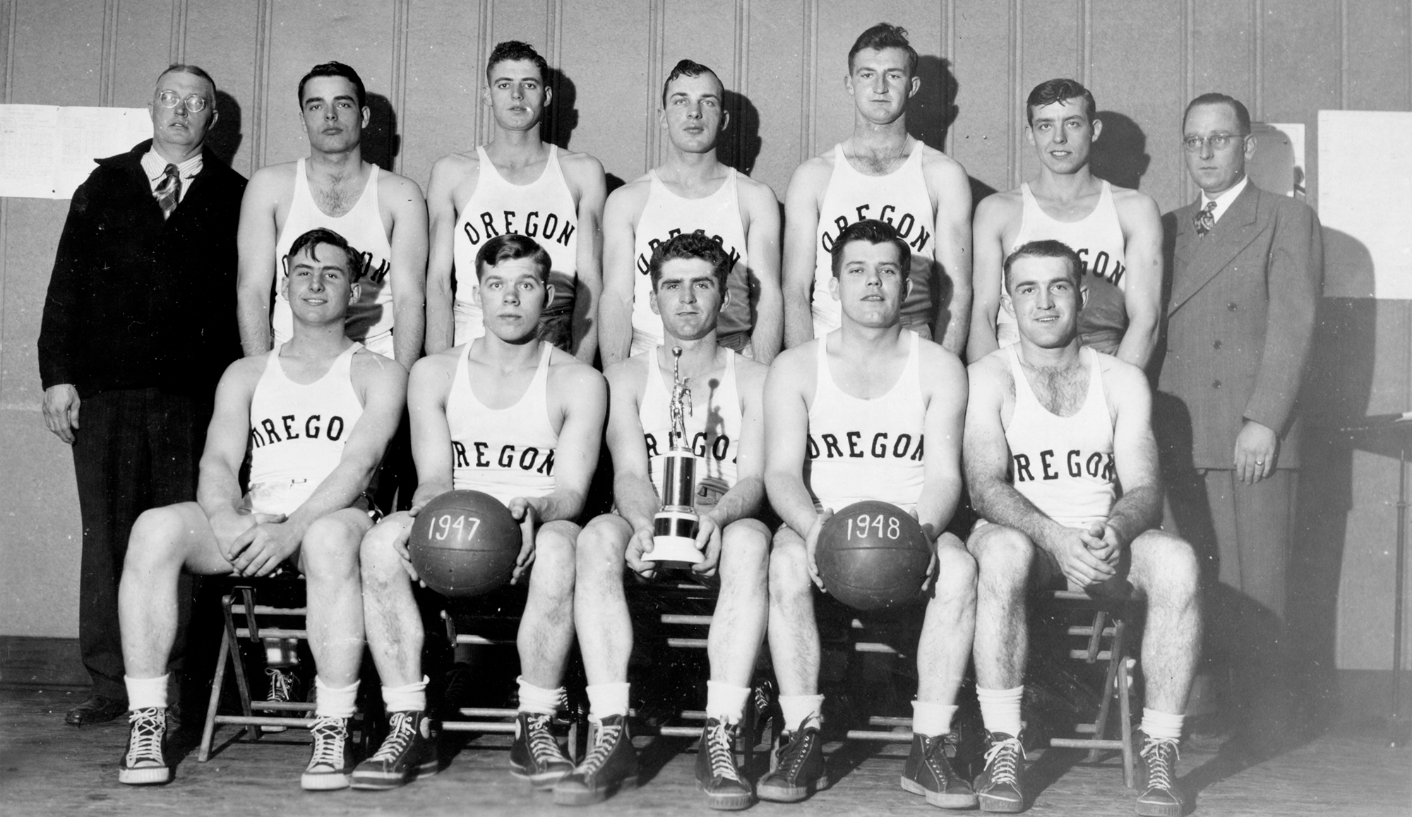 1947-1948 Oregon Town Basketball Team – Oregon Area Historical Society